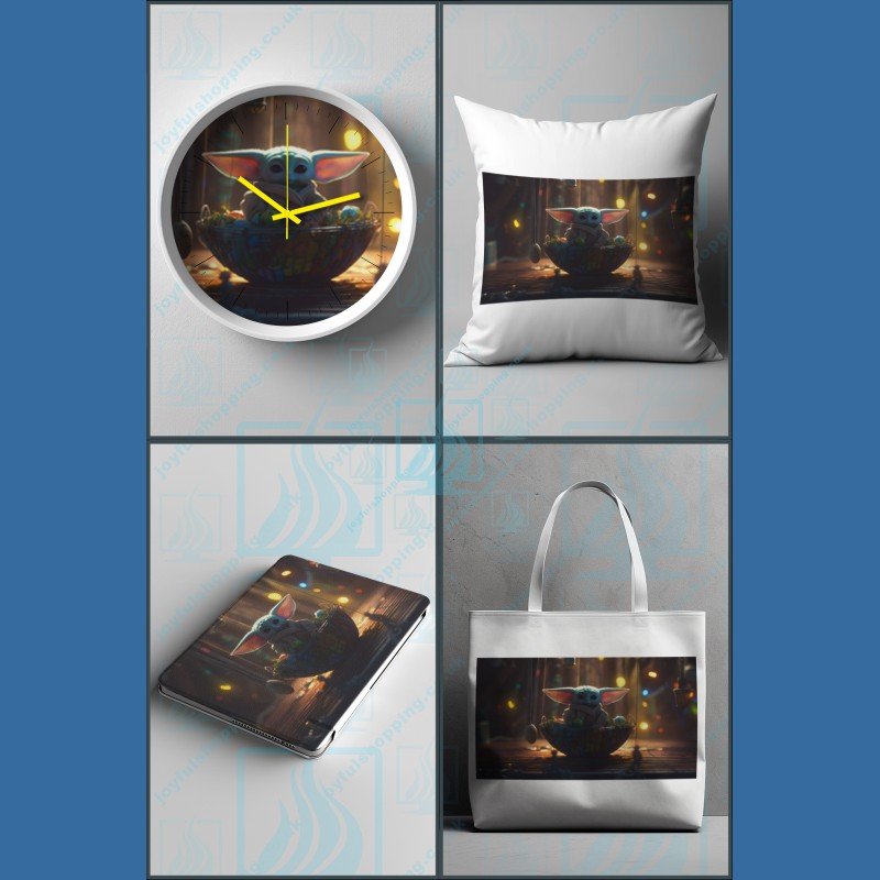 Adorable Baby Yoda Chibi Cartoon Design | Star Wars Fan Art