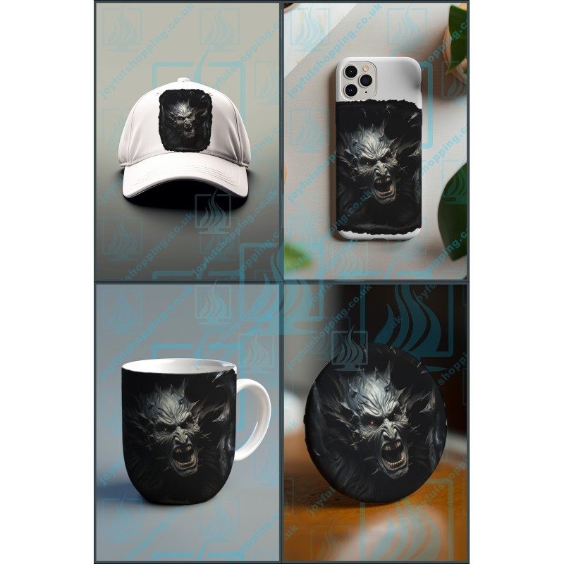 Scary Screaming Face Coming Out of Tree 3D Illustration